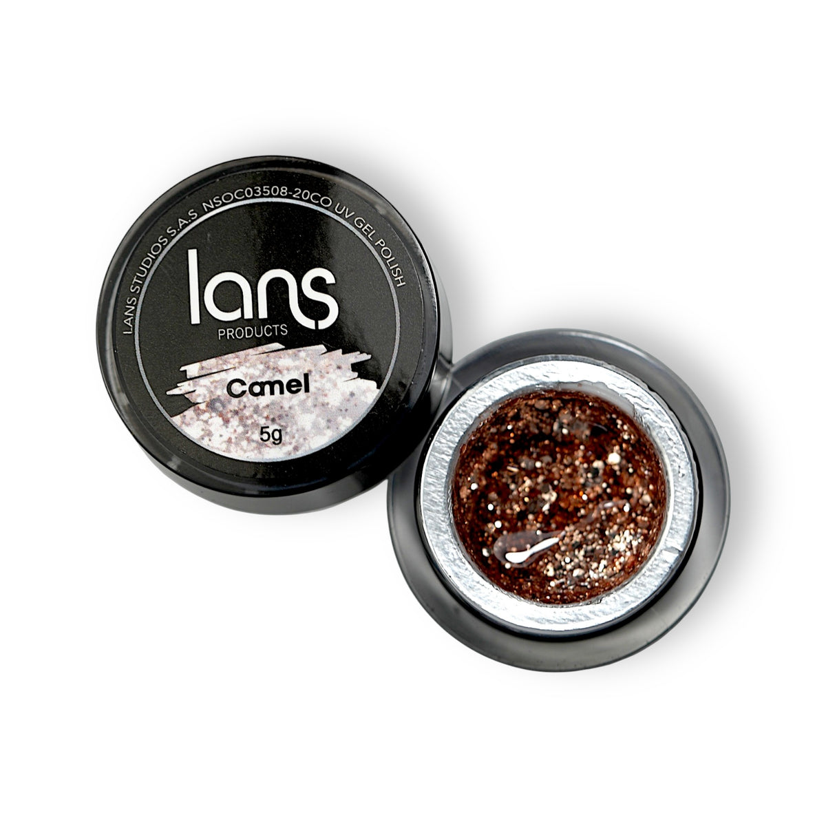 GEL DE SATURACIÓN GLITTER - CAMEL | LANS PRODUCTS